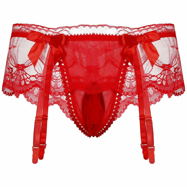 Male Sexy Black Lace Underwear: Erotic Lingerie with Sissy Briefs and ...